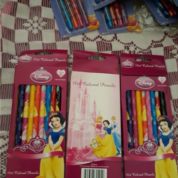 Disney | Toys | 3pk3pc Disney Colored Pencils Disney Princess Colored ...